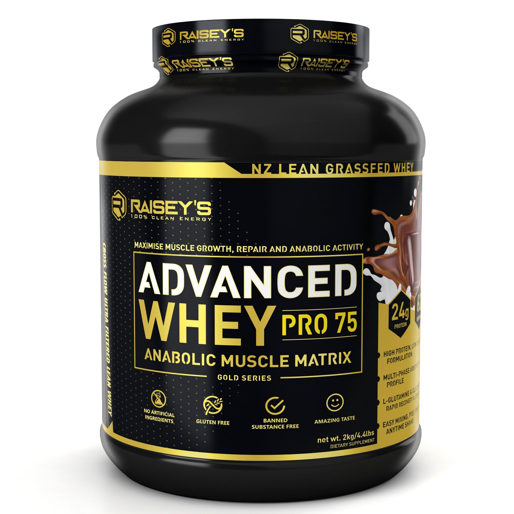 RAISEY'S | PRO75 Whey Protein 2kg | Supplements Direct®